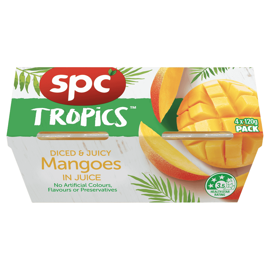 SPC Tropics Mangoes In Juice 4 x 120g | SPC Food Solutions