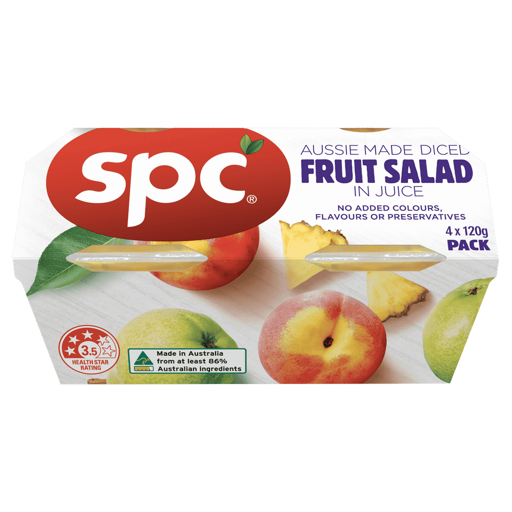 SPC Diced Fruit Salad in juice 4 x 120g | SPC Food Solutions